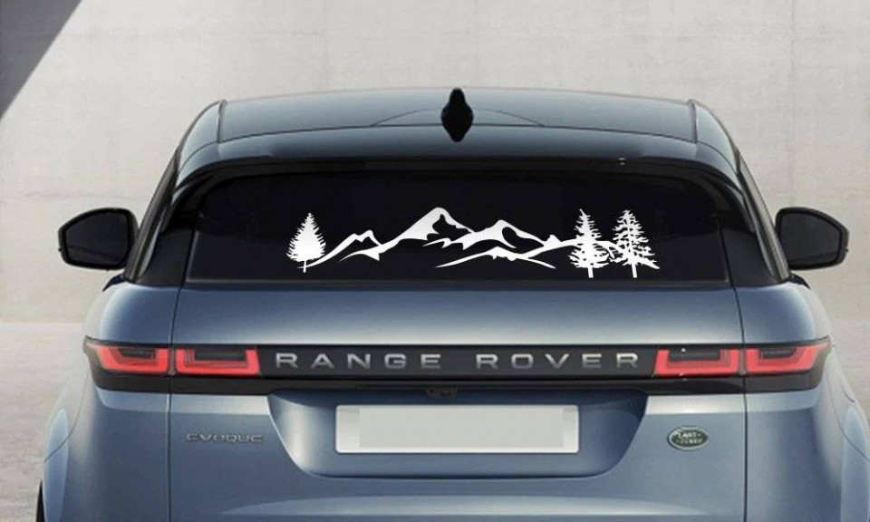 Sticker Auto Peisaj Montan Luneta