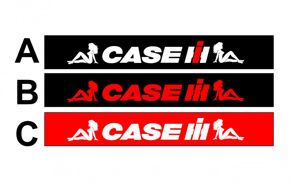 Autocolant Parbriz Parasolar Tractor Case