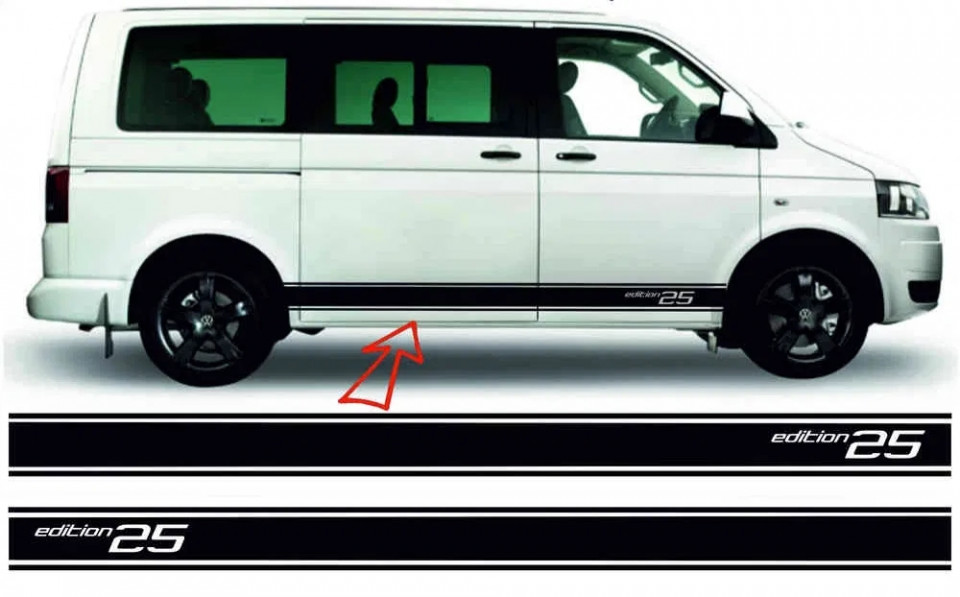 Set Stickere Dungi laterale VW Transporter Edition 25