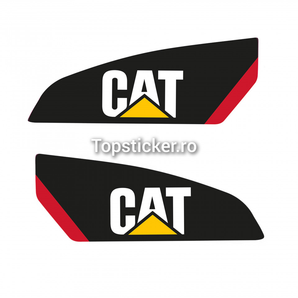Set 2 buc Sticker Autocolant Cat Caterpillar