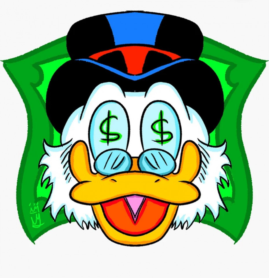 Sticker Auto color Donald Money