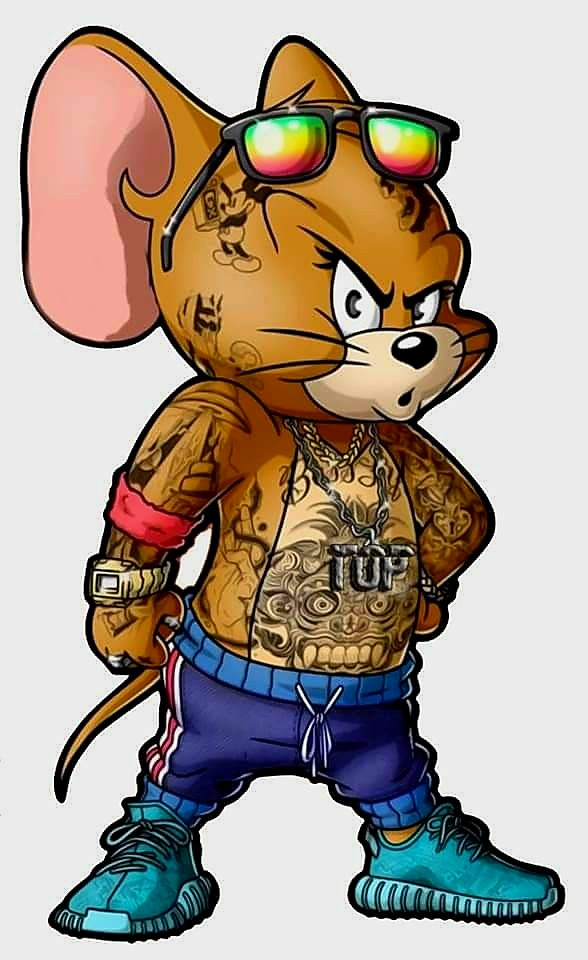 Sticker Auto Color Jerry Bad mouse