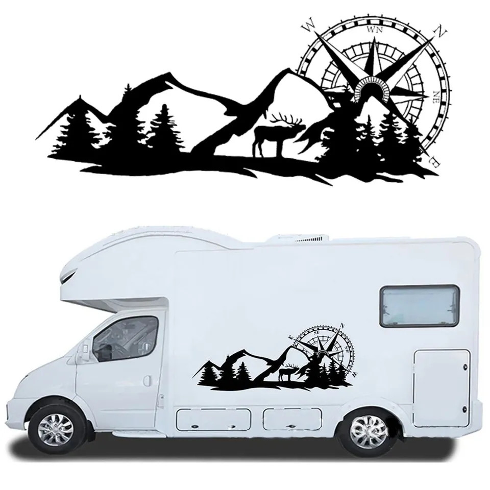 Sticker Auto Camping Peisaj