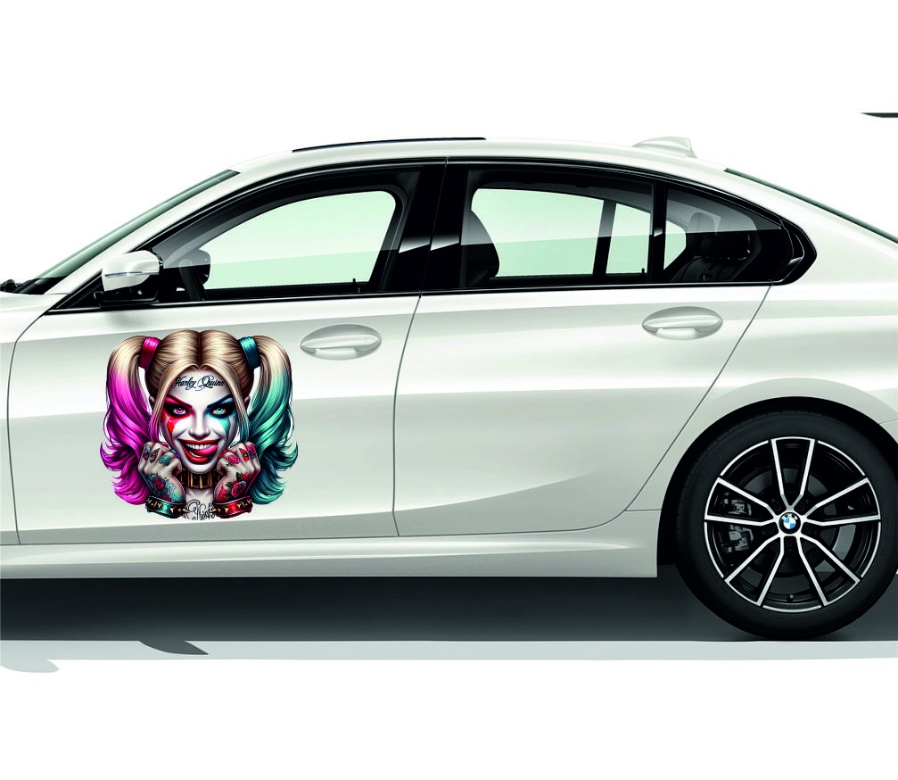 Sticker Auto Color Harley Quinn Face