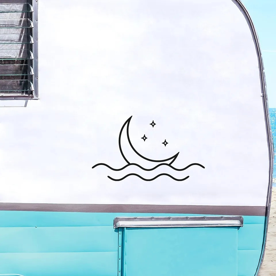 Sticker Auto Moon in the Sea