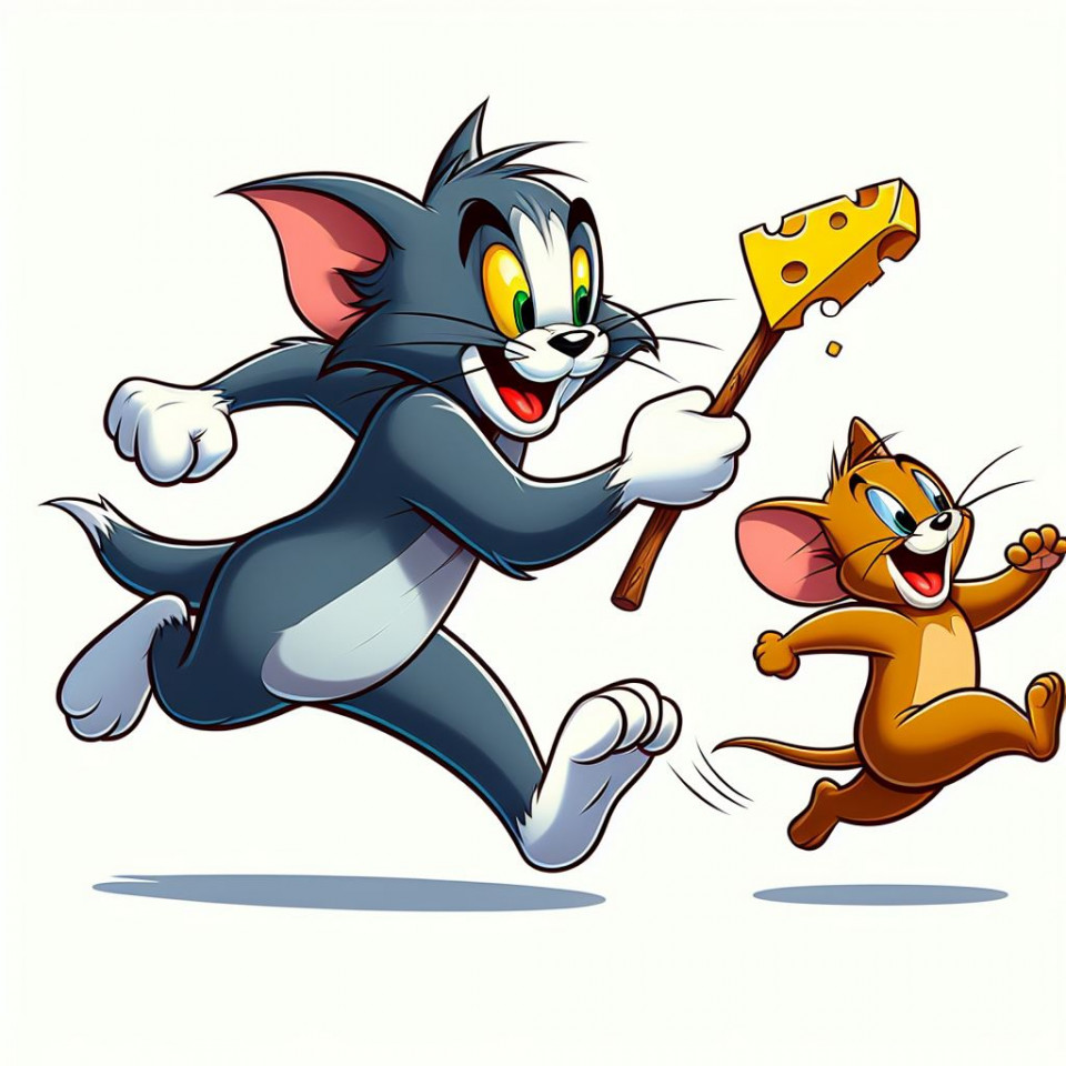 Sticker Auto Imprimat Tom & Jerry New