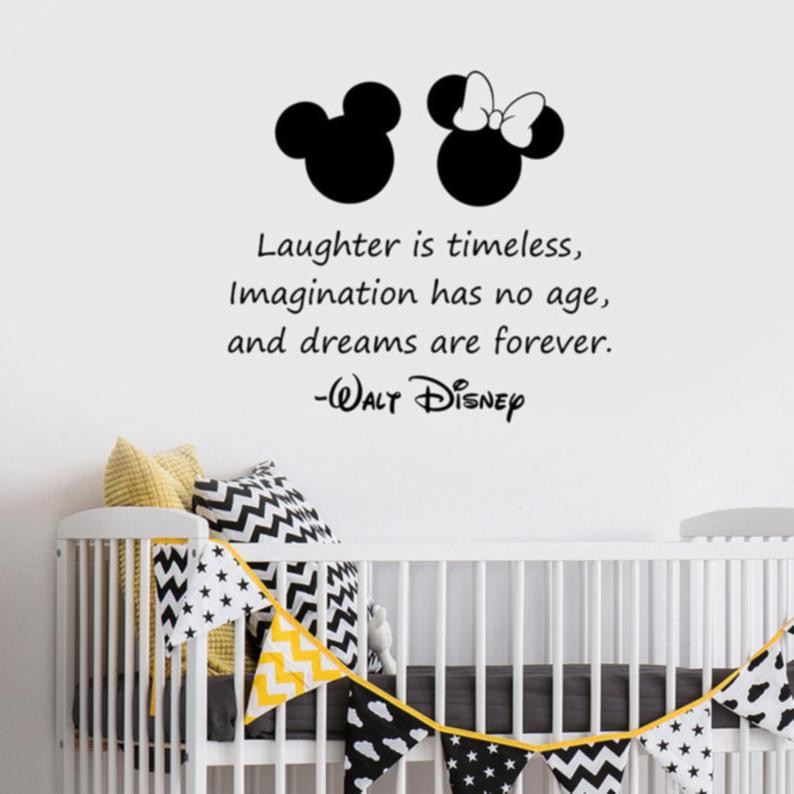 Sticker Perete Copii Mickey & Minnie Citat