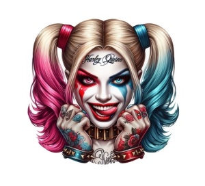 Sticker Auto Color Harley Quinn Face