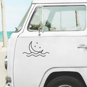 Sticker Auto Moon in the Sea