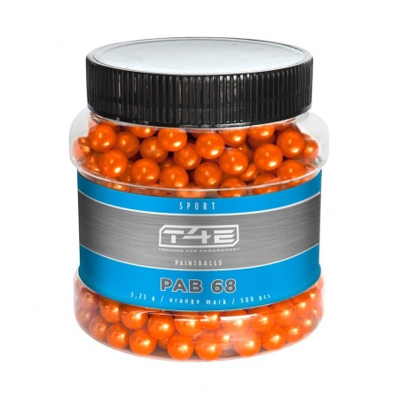 Set 500 Bile cu Vopsea Umarex T4E Sport PAB calibrul 68, portocaliu ...