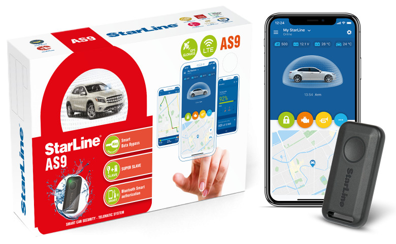 Alarma Auto StarLine AS9 4G Pro Pornire Motor Din Smartphone GSM 4G Bluetooth Clonare Cheie ...