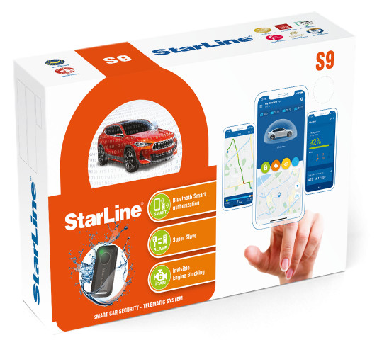 ALARMA AUTO STARLINE S9 V2 ECO PORNIRE MOTOR DIN SMARTPHONE GSM 4G BLUETOOTH CLONARE CHEIE ...