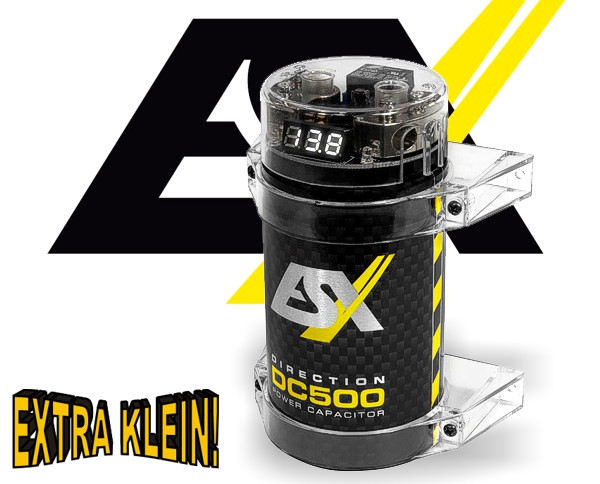 Condensator Auto ESX DC500 cu bloc de distributie integrat 0.5 Farazi