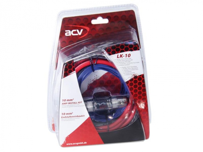 Kit De Cabluri Subwoofer Pentru Instalare Amplificator Auto 10mm² ACV LK-10