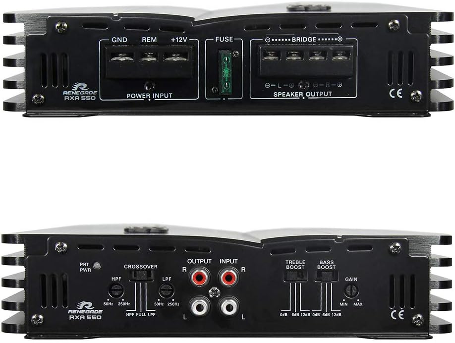 Amplificator Subwoofer Auto RENEGADE RXA550 RXA 550 2 Canale Stereo ...
