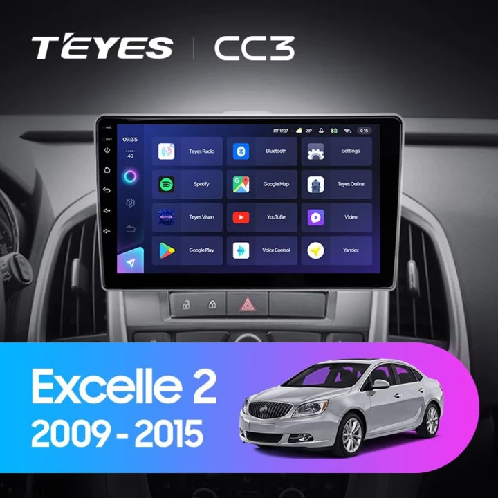 NAVIGATIE AUTO TEYES CC3 2K 360° OPEL ASTRA J 2009-2017 6+128GB 9.5" QLED OCTA-CORE 2GHZ ...