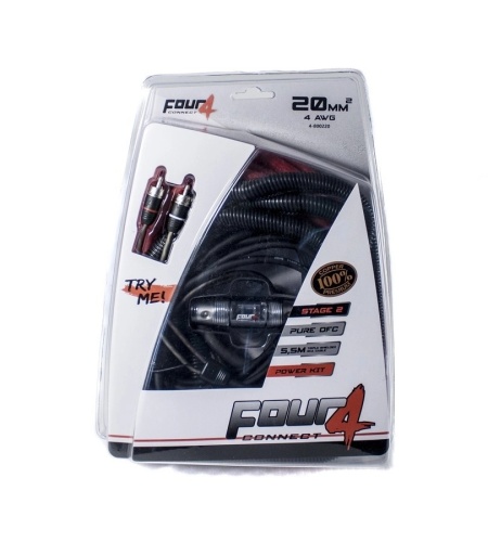 Kit cablu alimentare Four Connect, 4-800220, Stage2, 4 AWG (20 mm2), OFC