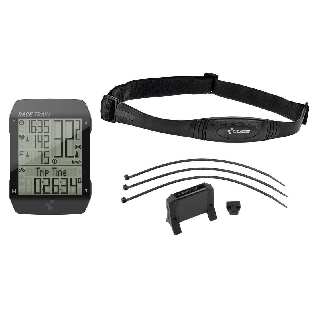 CICLOCOMPUTER CUBE RACE TRAIN WIRELESS BUNDLE Negru