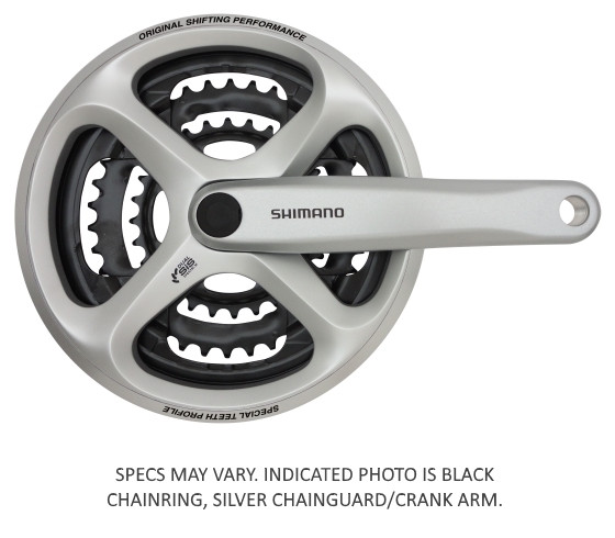 ANGRENAJ PEDALIER SHIMANO TOURNEY FC-M171-A 48X38X28T BRAT 175MM ARGINTIU PT. 6/7/8 VIT. PE ...