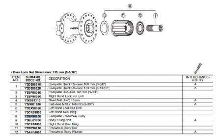 CASETA COMPLETA SHIMANO PT. FH-M525A