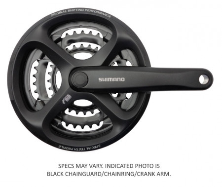 ANGRENAJ PEDALIER SHIMANO TOURNEY FC-M171-A 48X38X28T BRAT 170MM NEGRU PT. 6/7/8 VIT. PE SPATE ...