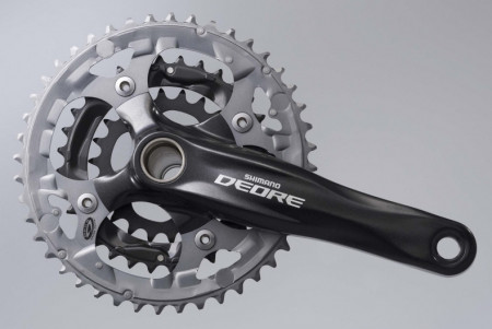 ANGRENAJ PEDALIER SHIMANO DEORE FC-M590-L 48X36X26T BRAT 170MM PT. 9 VIT. PE SPATE CONSTRUCTIE 2 ...