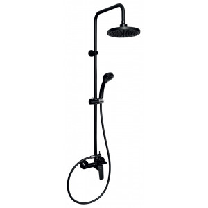 Set dus Tina Black Ferro dual shower cu baterie