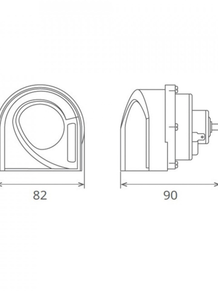 CLAXON ELECTROMAGNETIC, TIP MELC, 24V 3A TON JOS, DESIGN LIGHT