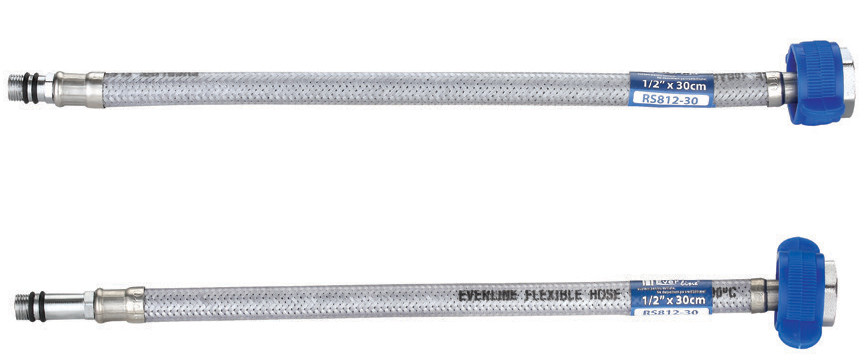 Racord flexibil monocomanda cu invelis din cauciuc 1/2"*60cm