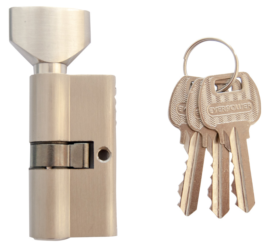 Cilindru simetric 3 chei si buton 90mm FI 16.5