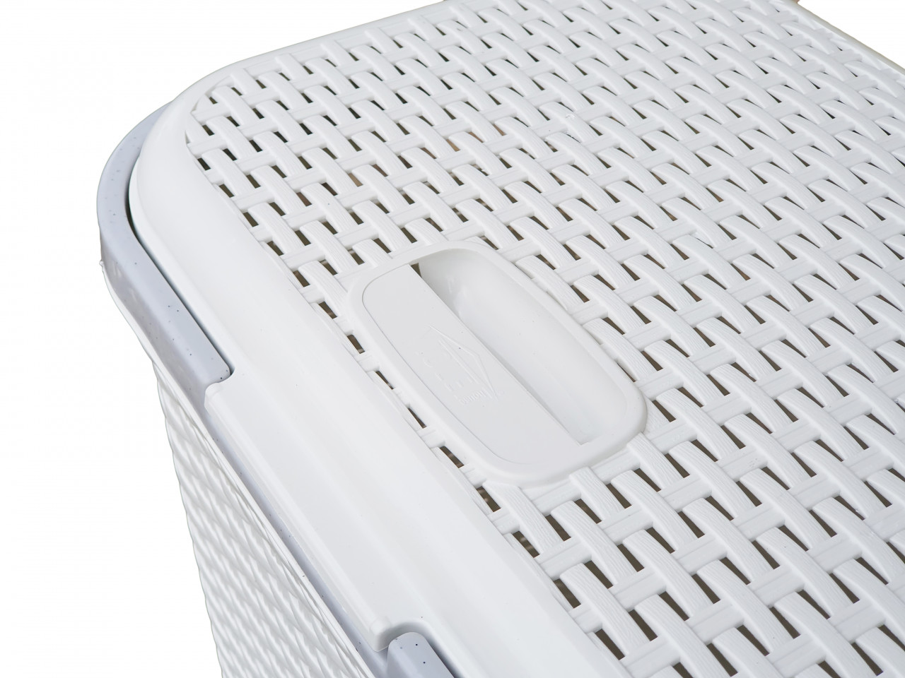 Cos de rufe alb ratan, 55 litri