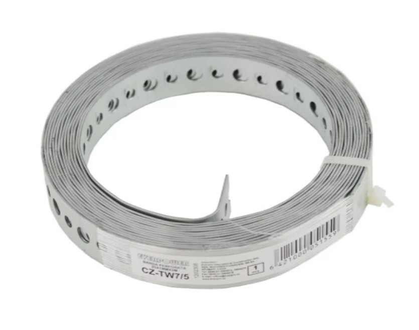 Banda metalica perforata 20 mm x 1mm x 5 m, M 5/7.5 mm