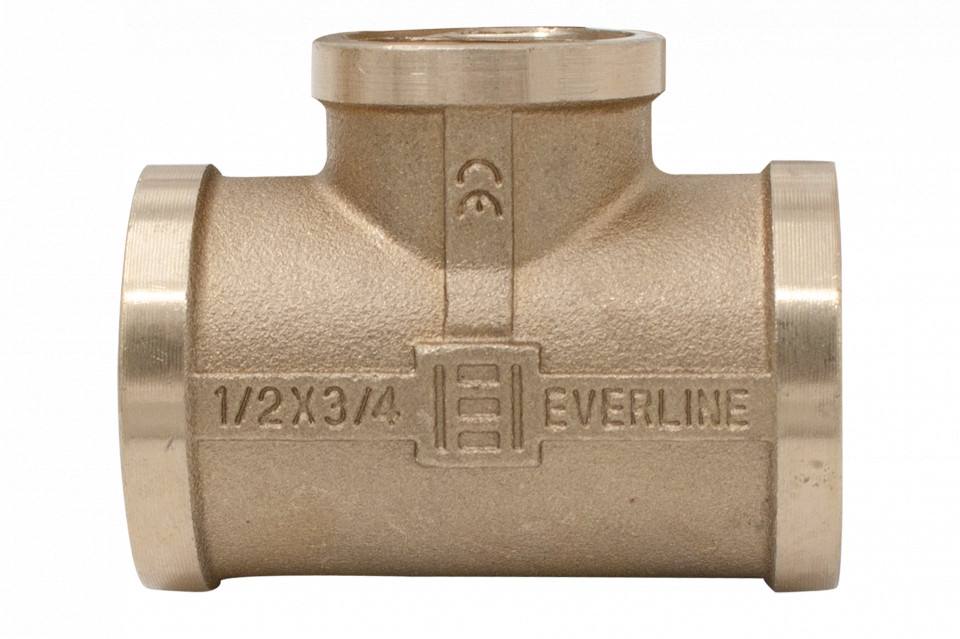 Teu alama redus 3/4"Fx1/2"Fx3/4"F