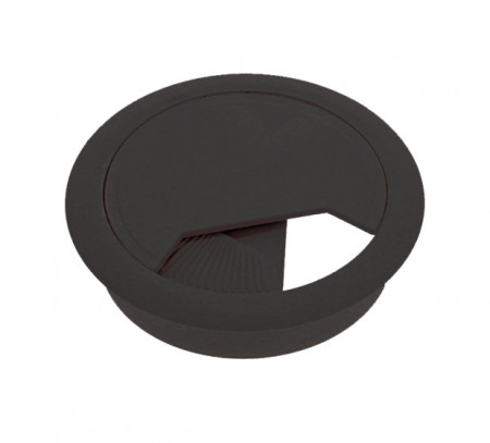 Capac trecere cabluri plastic negru D60