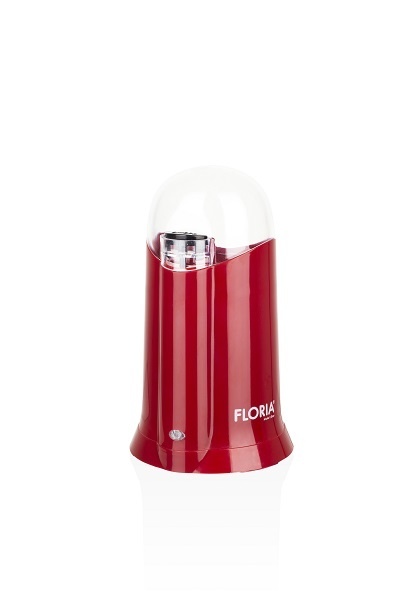 Rasnita Electrica Floria ZLN-3086 Rosu Putere 200W, Capacitate 60 gr, Cuva otel inoxidabil