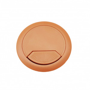 Capac trecere cabluri plastic maro deschis D60
