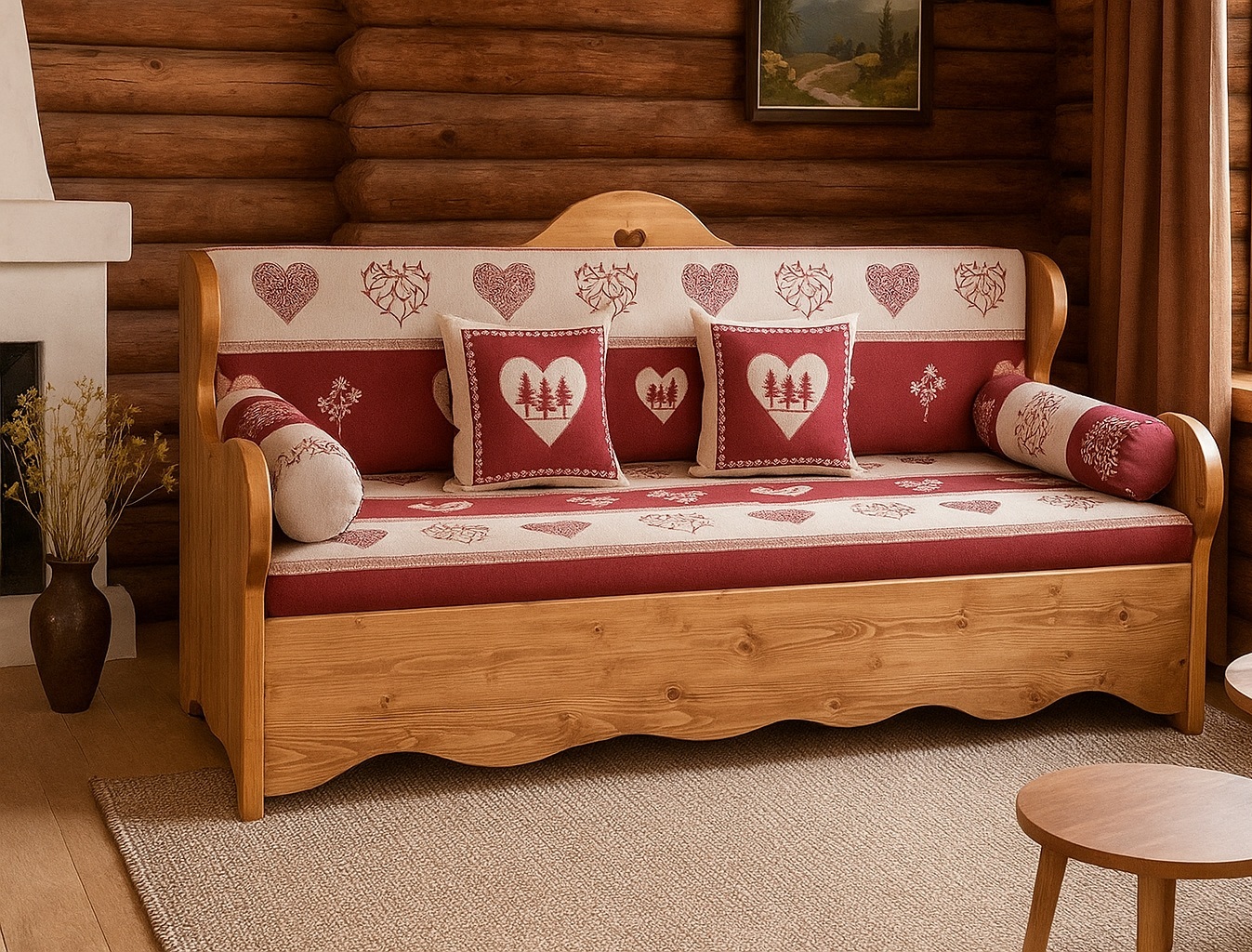 Canapele Rustice din Lemn Masiv - Francesca Decor