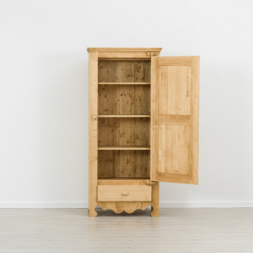 Dulap Cabana cu 1 usa 1 sertar, balama lemn, Lemn masiv rustic, 83 x 55 ...