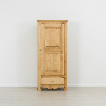 Dulap Cabana cu 1 usa 1 sertar, balama lemn, Lemn masiv rustic, 83 x 55 ...