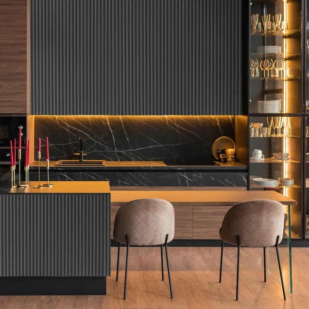 Panou riflat 3D Onda, Alb, 270x12 cm, Lamelio