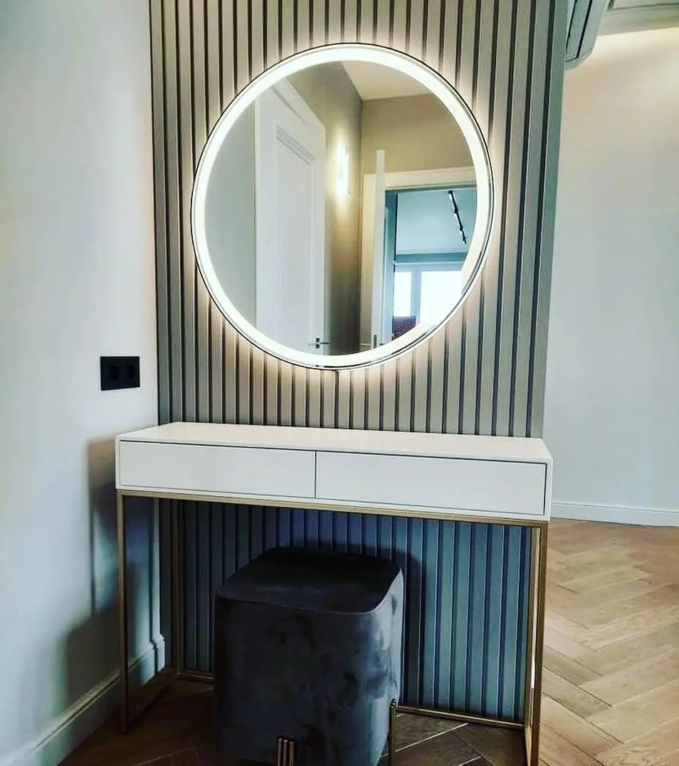 Panou riflaj decorativ 3D din polimer rigid, model Groove - 12.2x1.2x250 cm