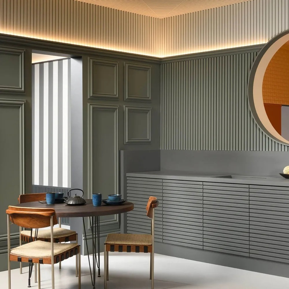 Panou riflaj decorativ 3D, model Moon - 12.2x1.2x270 cm