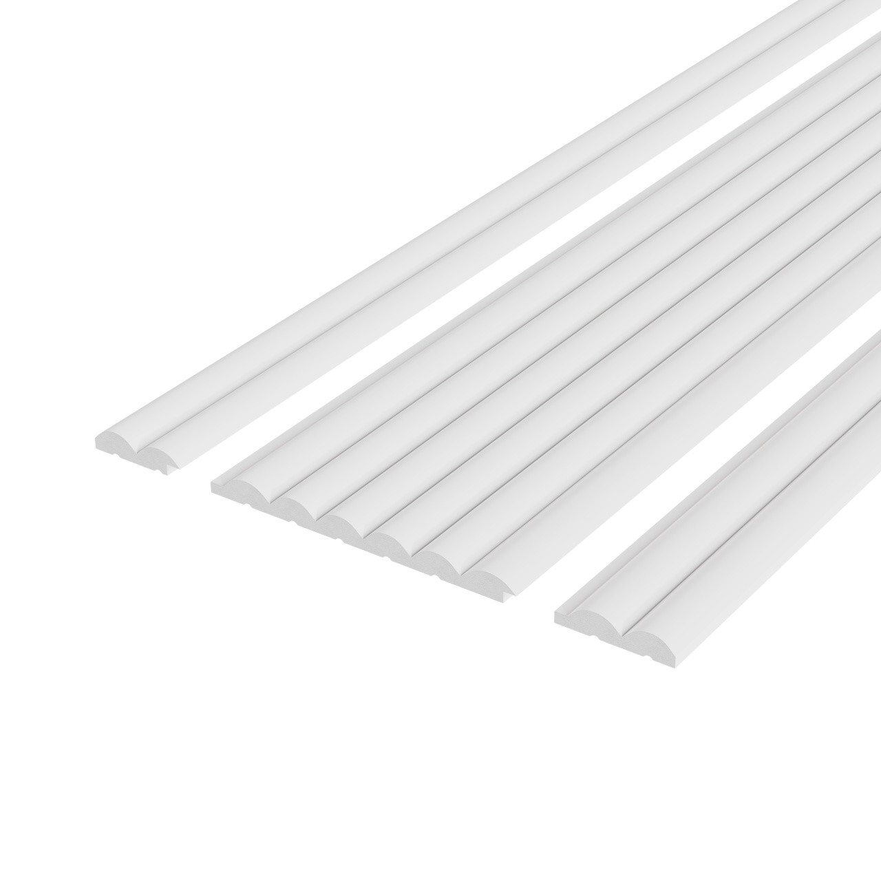 Panou riflaj decorativ 3D din polimer rigid, model Cloud - 12x1.2x250 cm