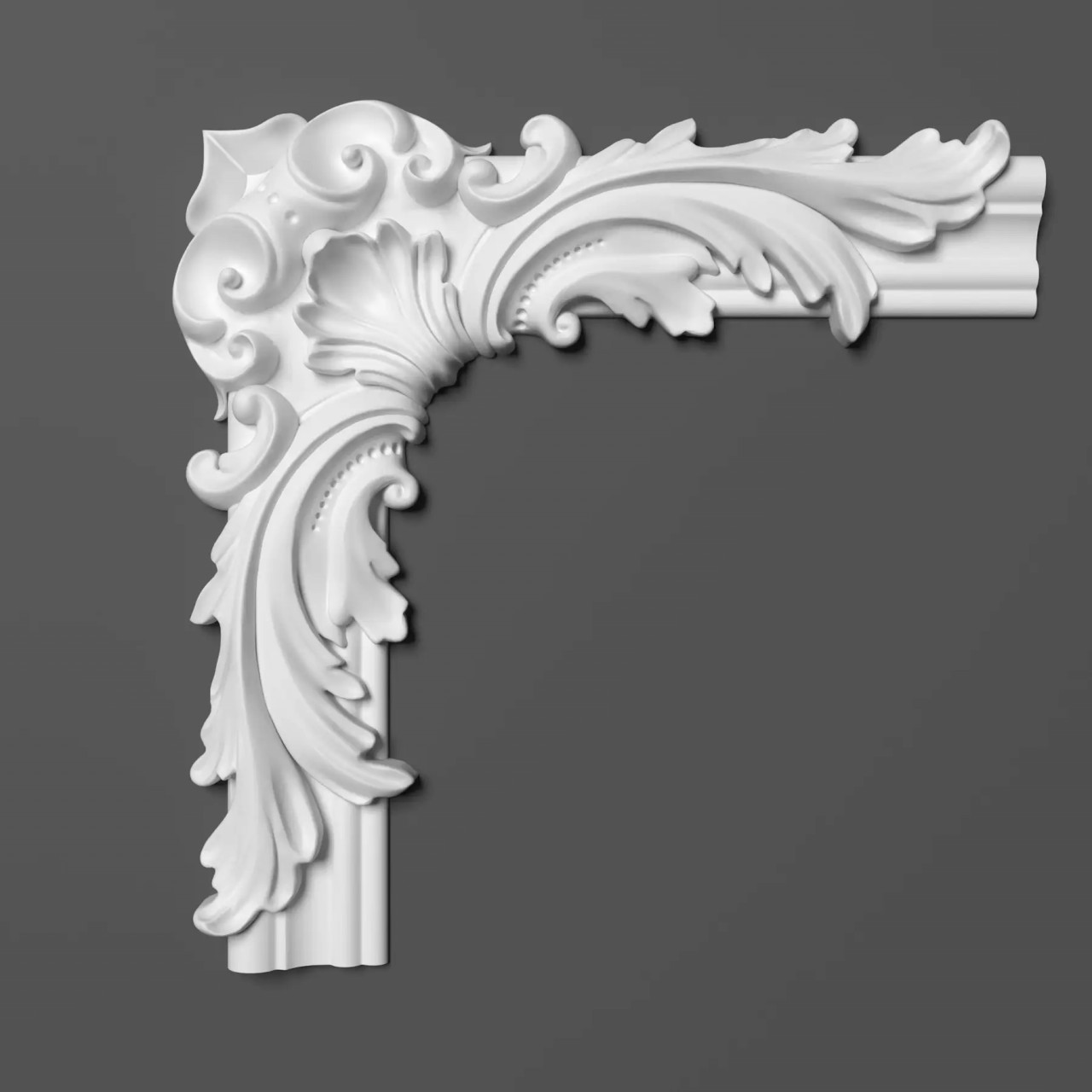 Chenar decorativ din poliuretan CR901A - 13x1x13 cm