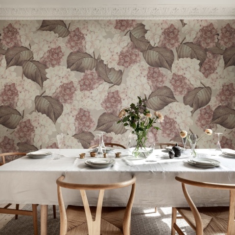 Fototapet, Hydrangea, Sand, Rebel Walls