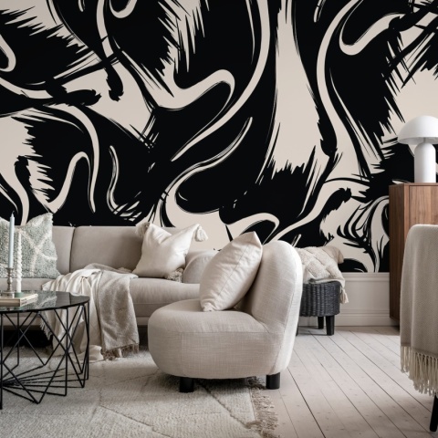Fototapet, Artistic Shapes, Graphite, Rebel Walls