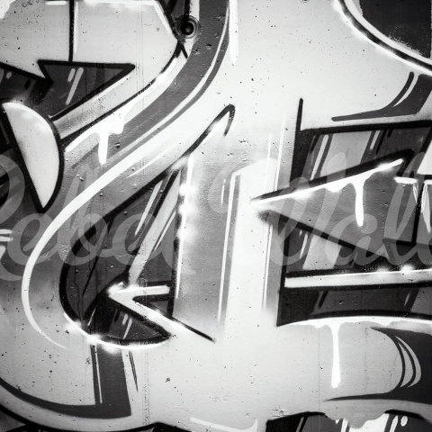 Fototapet, Graffiti Wall, Black & White, Rebel Walls
