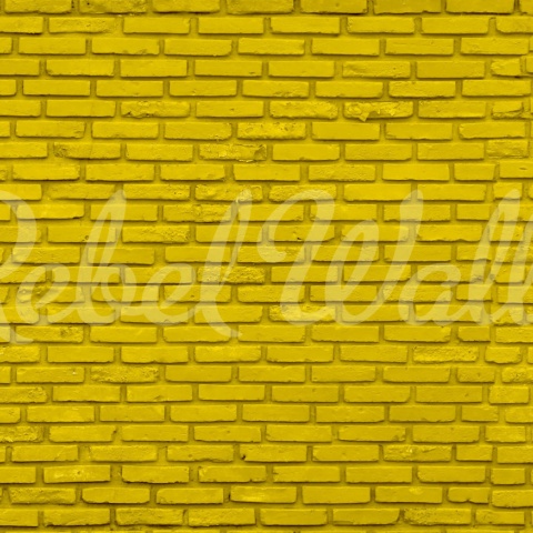 Fototapet, Wall of Bricks, Yellow, Rebel Walls