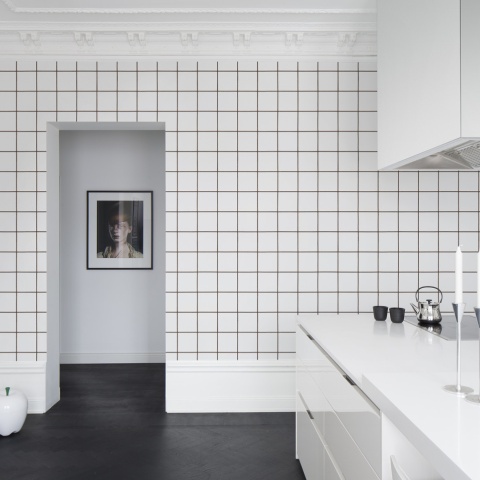 Fototapet, Climbing Clorofyl, White, repetitiv, Rebel Walls