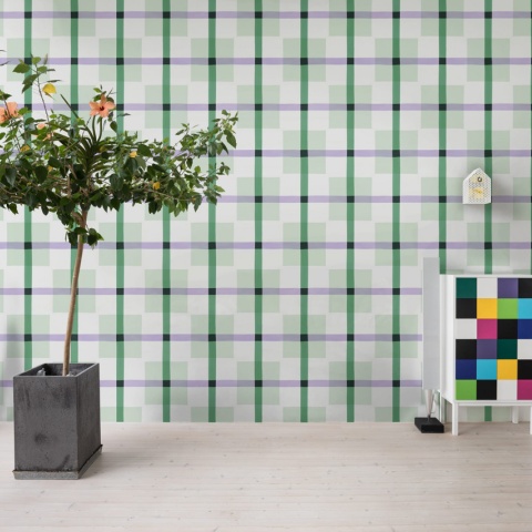 Fototapet, Outside The Box, Green & Lilac, Rebel Walls